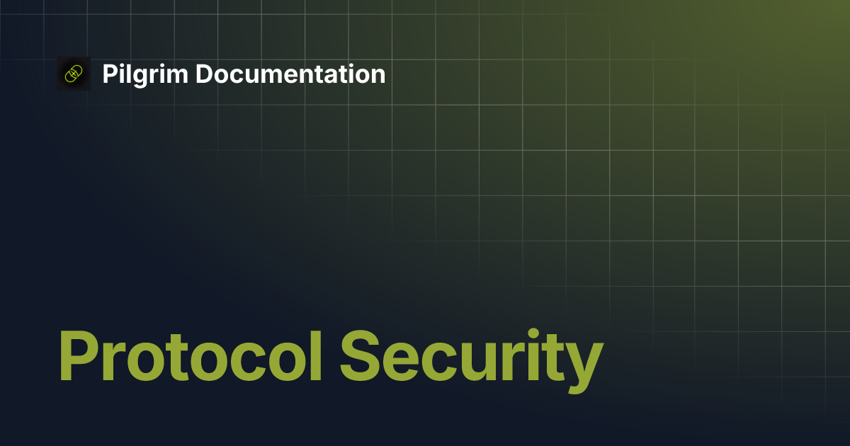 Protocol Security | Pilgrim Documentation